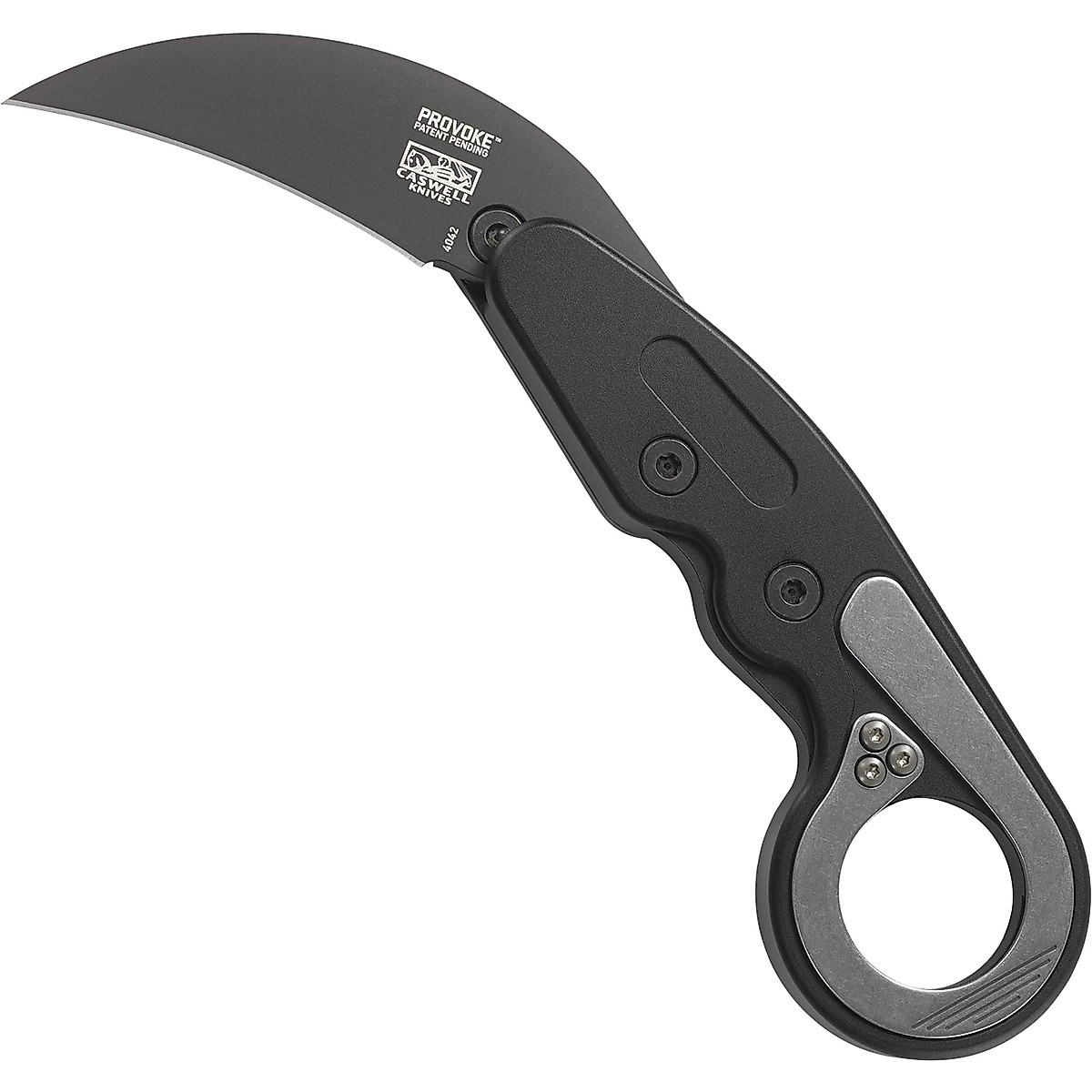 CRKT Provoke First Responder Folding Pocket Knife: Morphing Karambit, D2 Blade Steel, Kinematic Pivot Action, Integrated Safety Lock, Low Profile Pocket Clip, Glass Breaker, Sheath 4042
