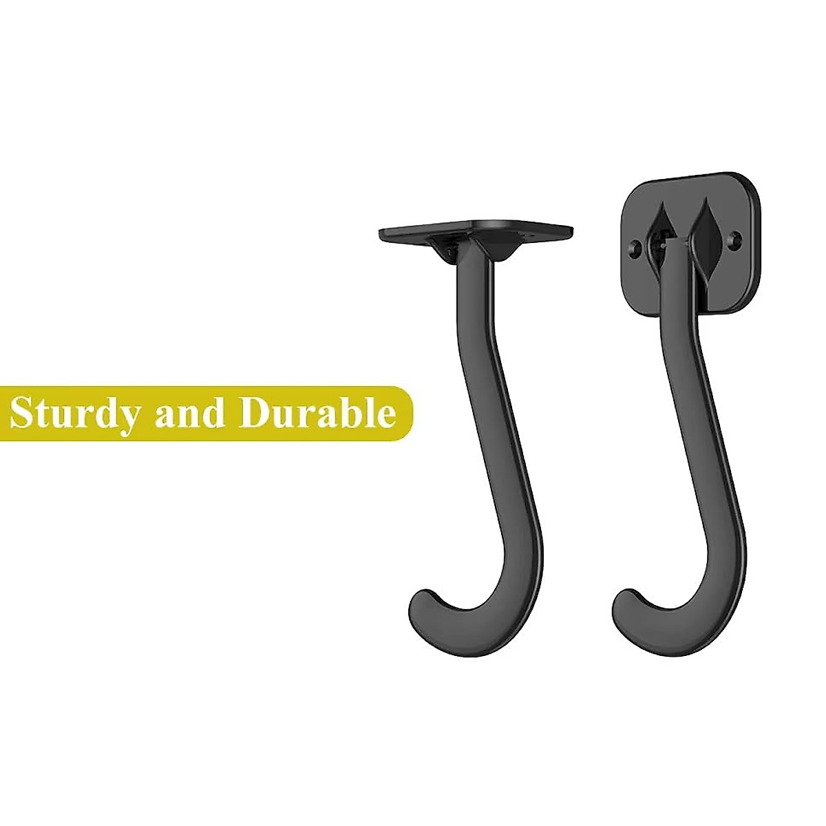 Dobango Folding Banana Hanger Hook Black 1 Pack, Self Adhesive Banana Holder Under Cabinet