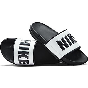 Nike Women's Offcourt Padded Insole Slip On Slide Slippers, Black/Black-summit White, 7