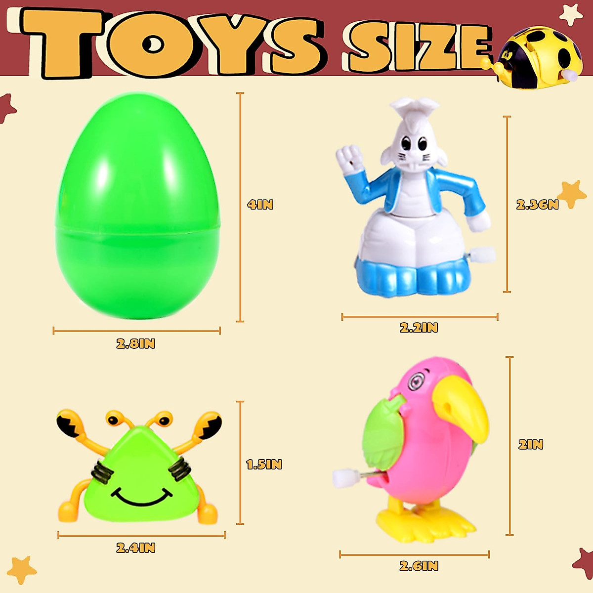 Wind Up Toys - 25pcs Wind-up Animals Toys Flipping Walking Jumping Clockwork Bulk Toys for Kids Birthday Gift Party Favors, Games Toys Kids Prizes,Treasure Box Toys,Prize Box