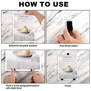 30pcs Vinyl Record Wall Mount Display Holder, 10 Sets Acrylic Vinyl Record Hanger Self Adhesive Vinyl Record Shelf Minimalist Album Racks Wall Display Stand for LP CD Display Card Collection(Black)