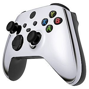 Chrome Silver UN-MODDED Custom Controller compatible with Xbox One S/X Unique Design (with 3.5 Jack)