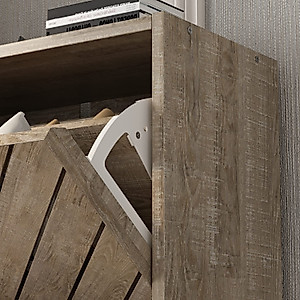 Hitow Shoe Storage Cabinet, Narrow Shoe Cabinet with 3 Drawers & Shutter Doors, Small Space Entryway Freestanding Shoe Rack with Adjustable Shelf, Natrual (22.4" W x 9.4" D x 42.3" H)