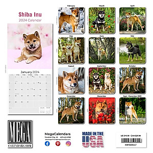 2023 2024 Shih Tzu Calendar - Dog Breed Monthly Wall Calendar - 12 x 24 Open - Thick No-Bleed Paper - Giftable - Academic Teacher's Planner Calendar Organizing & Planning - Made in USA