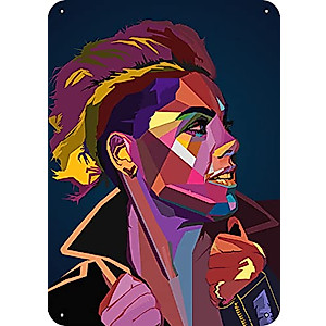 Tuninize WPAP Pop Art Pink Singer Metal Tin Sign 8 X 12 Wall Decor