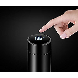 Coffee thermos,Coffee bottle,Tea Infuser Bottle,Smart Sports Water Bottle with LED Temperature Display,Double Wall Vacuum Insulated Water Bottle, Stay Hot for 24 Hrs,Cold for 24 Hrs