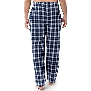 Fruit of the Loom Men's Yarn-dye Woven Flannel Pajama Pant, Navy Plaid, Large