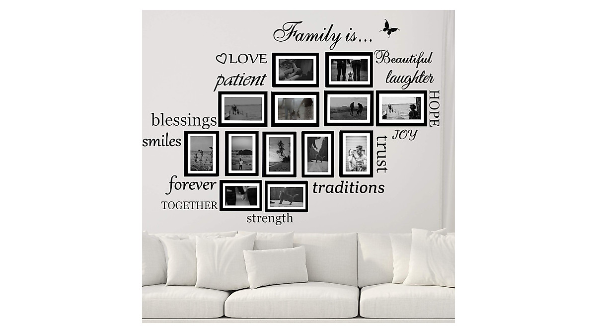 Family Wall Decals Set - 14 Quotes for Home Decor
