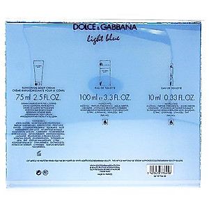 Dolce & Gabbana LIGHT BLUE GIFT SET, 3 Count