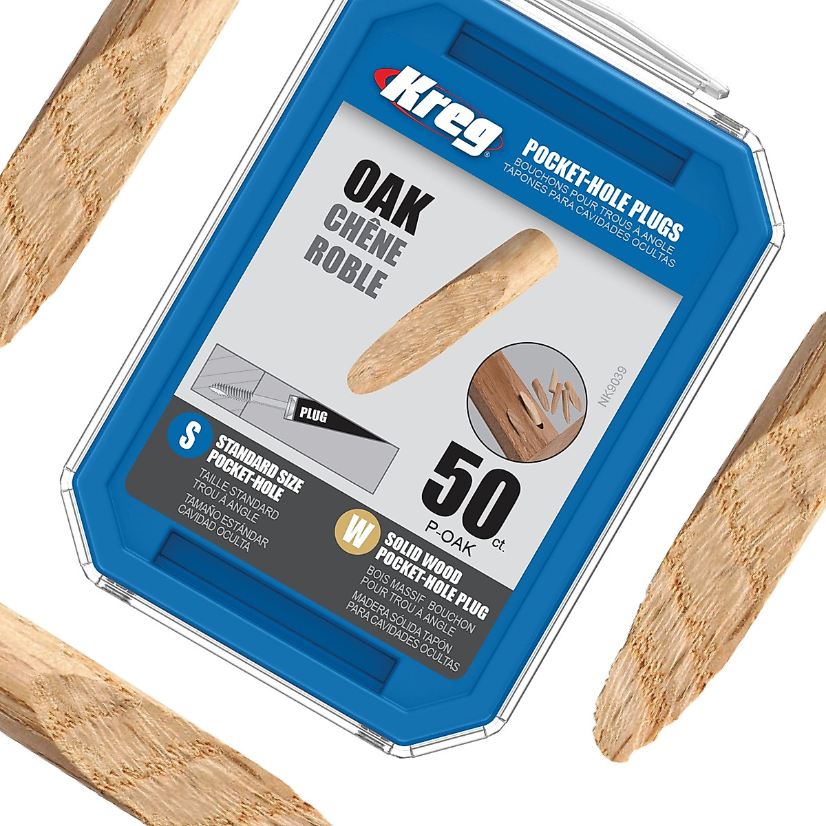 Kreg P-OAK Solid-Wood Pocket-Hole Plugs - Oak