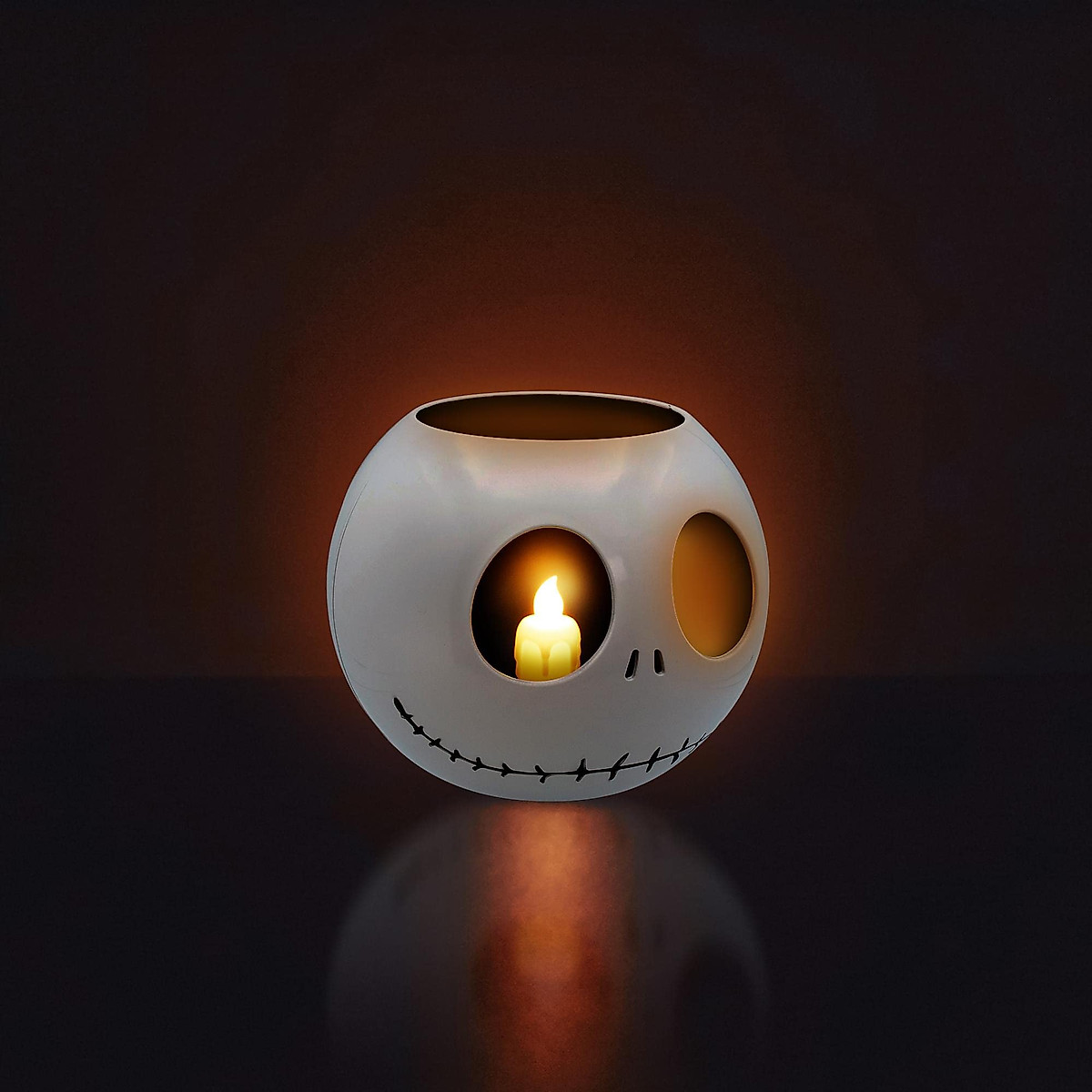 Disney The Nightmare Before Christmas Jack Skellington LED Flickering Flameless Candle With Automatic Timer | Officially Licensed Collectible