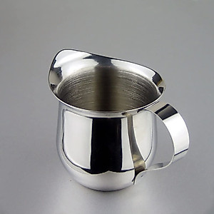 ccHuDE 60ml Stainless Steel Bell Creamer Milk Cream Frothing Pitcher Coffee Pouring Cup Espresso Steaming Pitchers Cream Pour Spout for Cafes