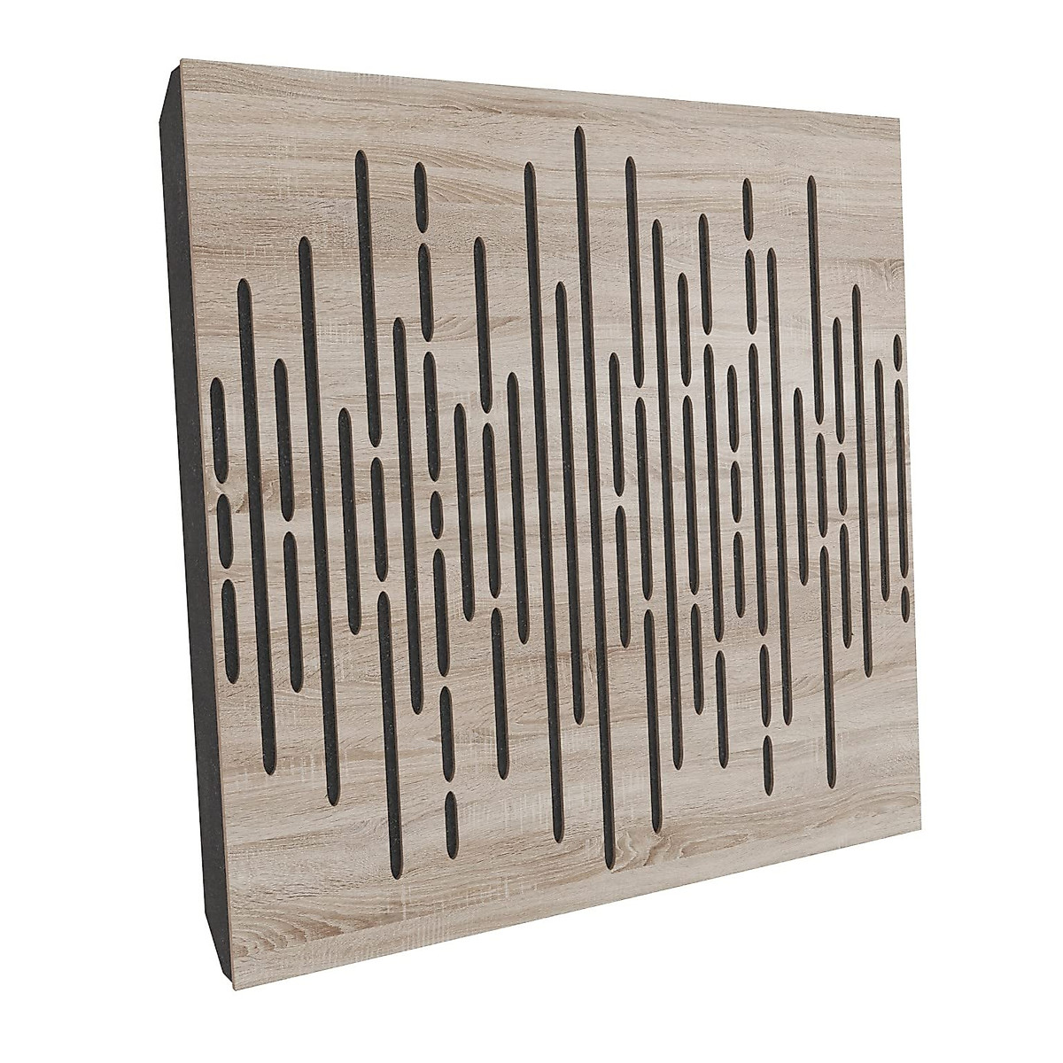 (4 Pack) Sound Absorption-Diffuse Acoustic Panel «Wave» for rec.studio | Wood laminated: (Sonoma)