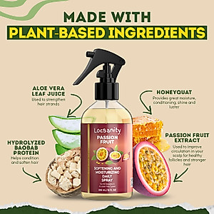 Locsanity Daily Moisturizing Spray for Dull, Dry Locs – Passion Fruit Hair and Scalp Moisturizer for Dreadlocks, Sisterlocks, Microlocks, Braids to Control Oil and Frizz (8 fl oz)