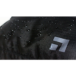 Slate Travel Waterproof Nylon Dopp Kit - Shaving Toiletry Bag Organizer (Black)