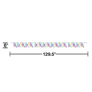 Tie Dye Party Happy Birthday Banner, 1 ct