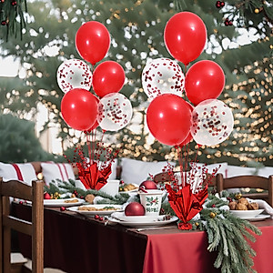Besutolife 2 Sets Red Balloon Centerpieces for Tables, Balloons Stand Kit Red Party Decorations for Birthday Party Wedding Bridal Shower Anniversary