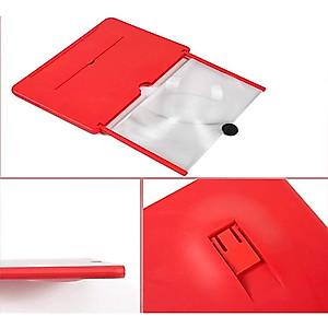 Boolian 3D Screen Magnifier 12-inch HD Mobile Smartphone Video Magnifier Support X / 8/8 Plus / 7/7 Plus / 6 / 6s / 6 Plus / 6s Plus and All Other Smartphones