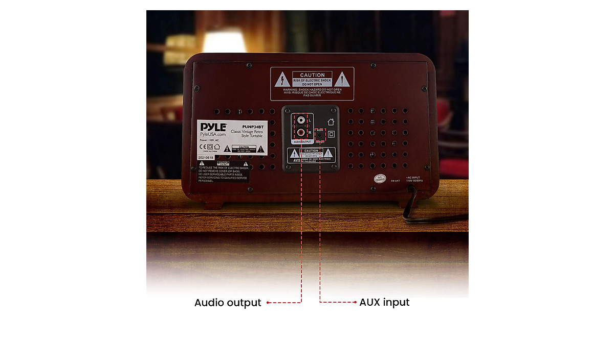 Pyle Retro Wireless Bluetooth Radio Speaker - Vintage Style Audio System
