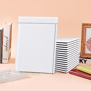 Fuxury White Bubble Mailers 10.5x16 Inch 25 Pack, Self Seal Padded Envelopes Waterproof Shipping Bags, Padded Mailers, Bubble Bags for Mailing, Packaging, Small Business, #5