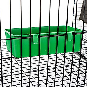 18 Pcs Bird Plastic Feeder, Seed Food Cage Hanging Food Bowl Feeding Dish for Poultry Pigeon Parrot Parakeet Budgie