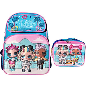 L.O.L. Surprise! Limited Edition Supreme BFF's 16" 3D Backpack and Insulated Lunch Bag