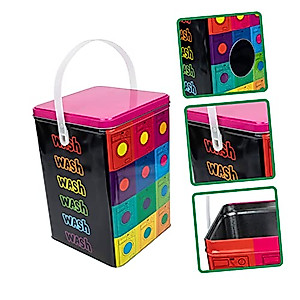 Zerodeko Washing Powder Storage Bucket Storage Box with Lid Washing Machine Metal Storage Box Laundry Storage Box Fabric Softener Dispenser Laundry Dispenser Storage Box