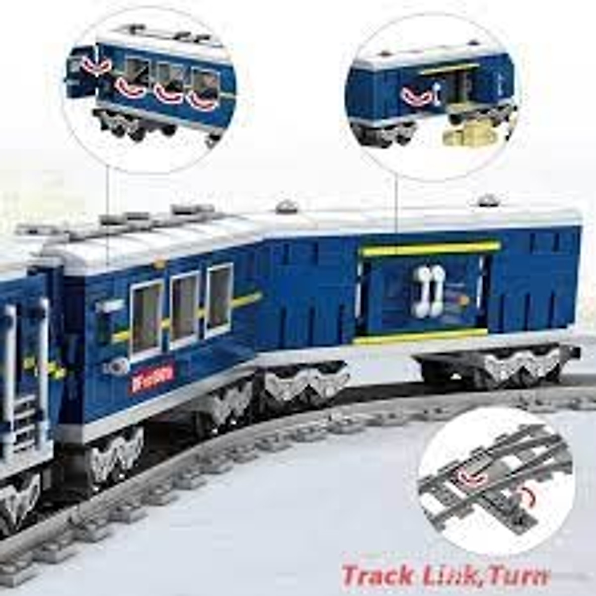 General Jim's City Series Power Blue Diesel Cargo Train Detailed Building Blocks Toy Playset Building Set with All Accessories Shown for Teens and Adults