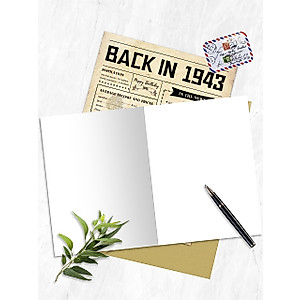 Smnwinsl 81st Birthday Cards for Grandma Grandpa,81st Birthday Decorations for Men Women,81st Birthday Gifts for Dad Mom,81st Birthday Cards for Friend,1943 Birthday Cards for Husband Wife