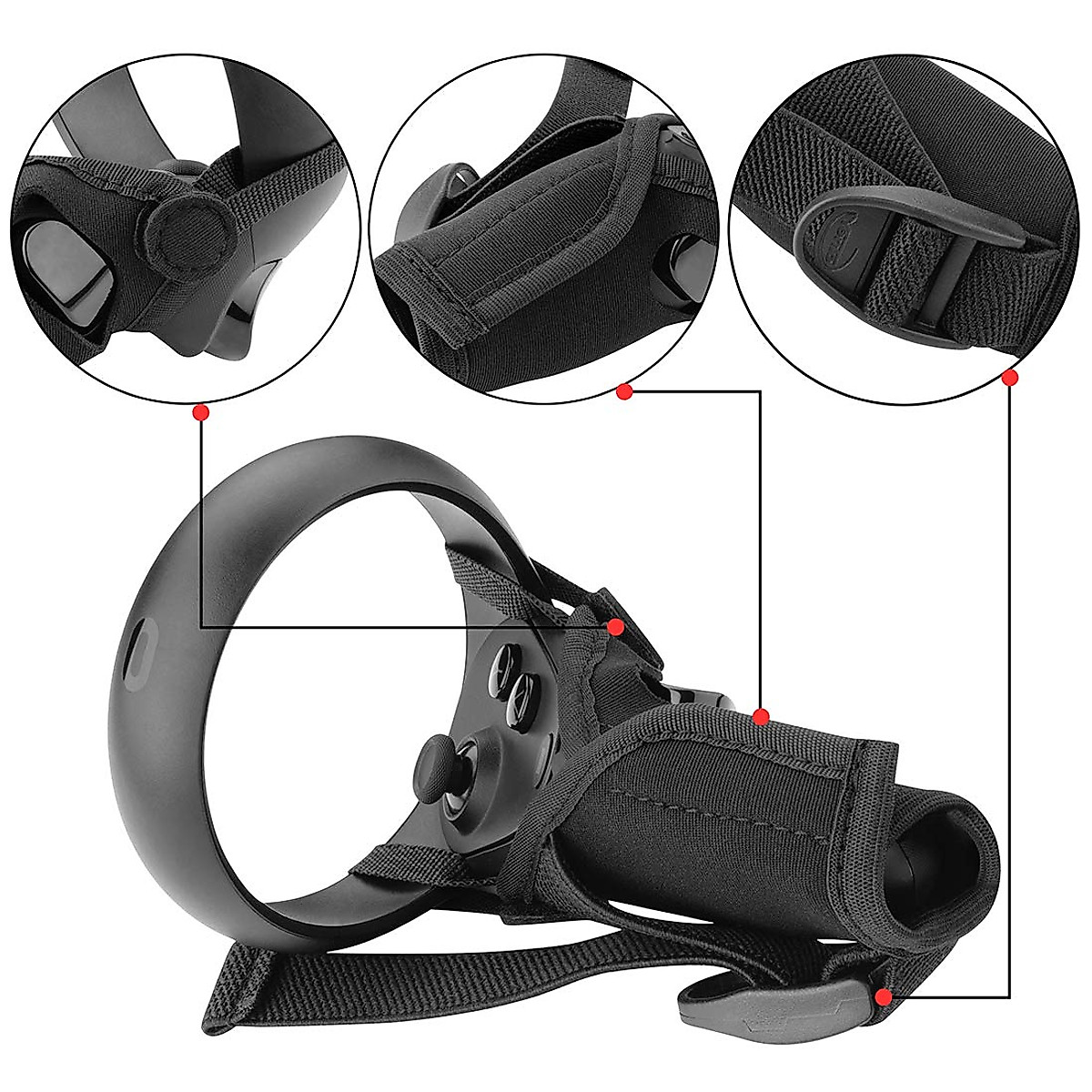 Geekria Controller Cover Compatible with Meta Quest VR, Rift S, Washable Protective Sleeve VR Gaming Headset Controllers Replacement, Touch Controller Protector (Black, 1Pair)