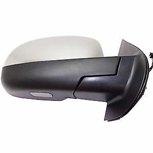 Kool Vue Left & Right Power Heated Mirrors for Chevrolet Silverado 1500 Cadillac Escalade 2009-2014 Power Fold With Signal Light, Memory & Puddle Lamp Chrome without Marker Light; without Spotlight