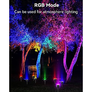 FabStyl Solar Spot Lights Outdoor, Solar Landscape Lights Color Changing LED Lights Waterproof IP65 Solar Spotlights Outdoor Wall Lights for Yard Pool Garden Tree,Halloween, Christmas, 2 Pack