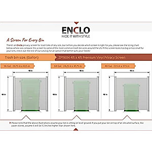 Enclo Privacy Screens ZP19014 No Dig Premium Full-Coverage White Vinyl Privacy Fence Screen Kit, 48" W x 48" H, Perfect to Enclose Trash Bins and A/C Units (2-Panels)