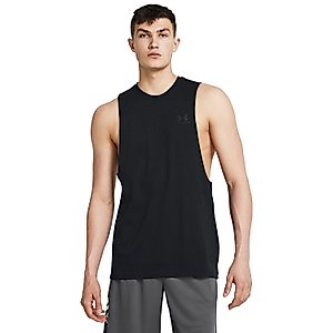 Under Armour Men's Sportstyle Left Chest Cut-Off T-Shirt , Black (001)/Black, Medium