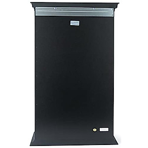 Displays2go 20" Countertop/Wall Mount Display Case, Adjustable Shelves, Locking - Black (DCC2033BK2)