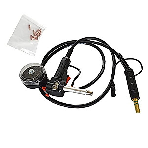 INTBUYING Aluminum Spool Gun for MillerMatic 140 180 211 Spoolmate 100 Welder with 9.8ft(3m) Cable Lead and 10pcs Conductive Nozzle