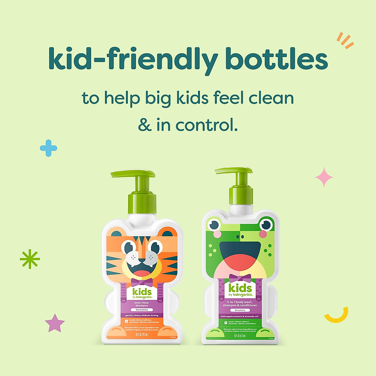 Babyganics Kids Detangler, Berry Berry, Tames Tangles, 8 Fl Oz (Pack of 2)