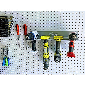 Ztorq Cordless Drill Tool Organizer - Drill Holder Storage Wall Mount Rack to optimize Garage Organization and Power Tool Storage