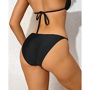 beautyin Swim Bottoms for Women O Ring Low Waisted Sexy Bikini Bottom Swimwear