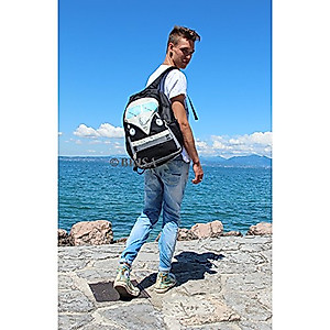 BRISA VW Collection - Volkswagen Hiking Laptop University Backpack in T1 Bus Campervan Design (30 L/7.9 gal/Large/Black)