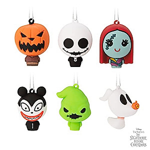 Hallmark Disney Tim Burton's The Nightmare Before Christmas 1" Miniature Shatterproof Christmas Ornaments, Set of 6 Mini Ornaments, Shatterproof