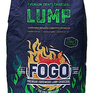 Fogo Eucalyptus All Natural, Rodizio Quality Lump Charcoal for Grilling and Smoking, 17.6lb Bag