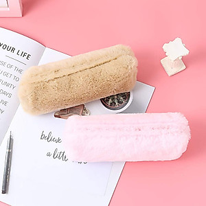 Yjcnelcr Pencil Pouch Pencil Case Large Cartoon Plush Pencil Pouch Portable Plush Cosmetic Storage Bag for Travel for School Supplies