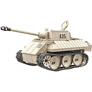 General Jim's Military Series WW2 Building Blocks Toy Set - German Army Leopard VK-1602 Reconnaissance Battle Tank Building Blocks Set