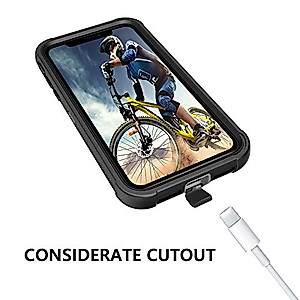 BENTOBEN iPhone 11 Case, Phone Case iPhone 11, Heavy Duty 3 Layers Shockproof Full Body Rugged Hybrid Hard PC Bumper Drop Protective Men Boys Cover for iPhone 11 with Kickstand Belt Clip Holster,Black