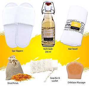 Spa Gift Basket for Women and Men! Mango Melon & Sweet Orange Bath Body Works Spa Bath Set. Sulfate Free Spa Gift Set to Soothe & Moisturize your Skin