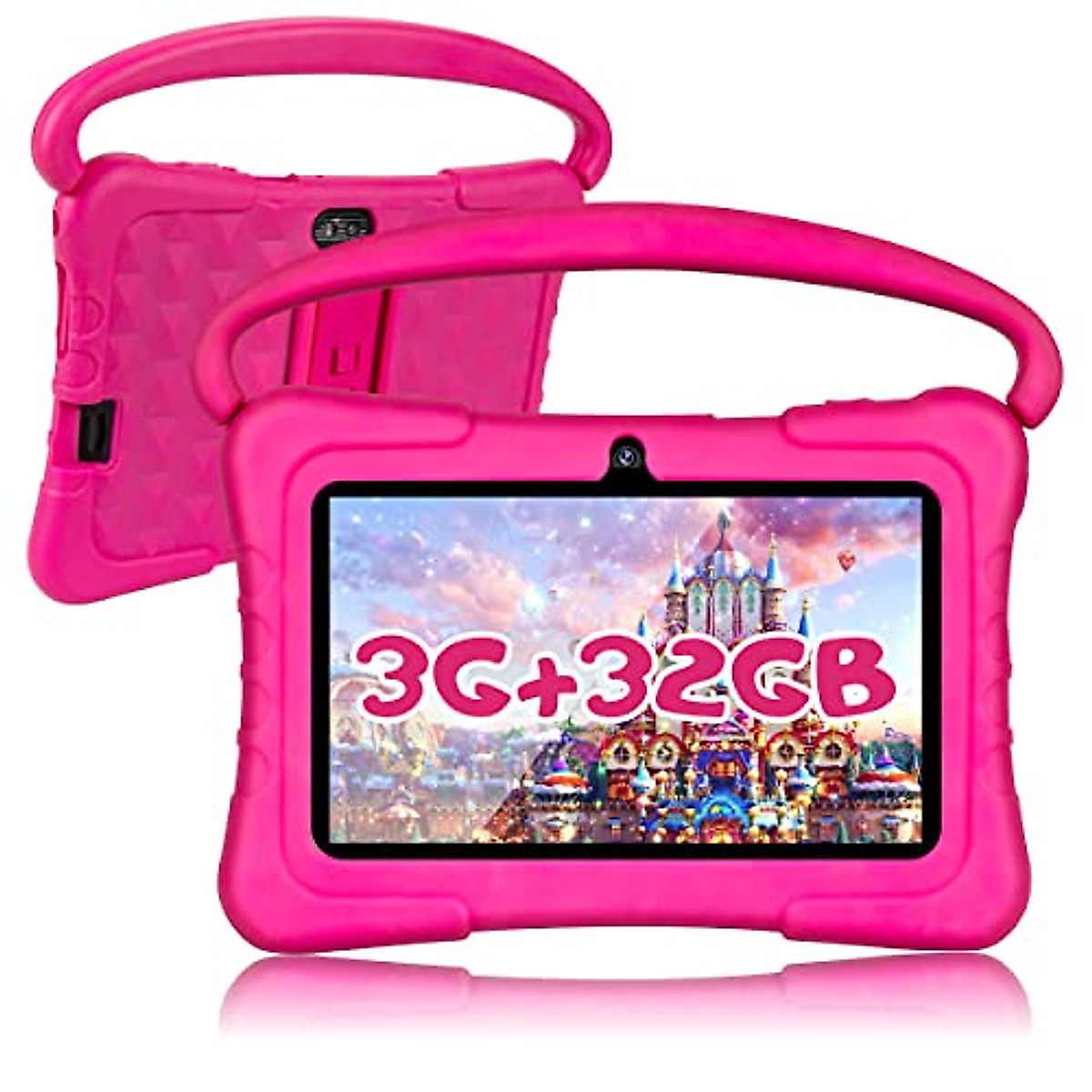 ATMPC Tablet for Kids, Kids Tablet, 7 Inch Kids Tablets 32GB ROM 3GB RAM Android11 Tablet for Kids 3-14 with 2.4G WiFi, GMS, Eye Protection, Educational, Parental Control, Tablet with Silicone Case
