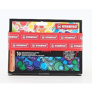 STABILO Multi-Talented Pencil woody 3 in 1 - ARTY - Pack of 10 - Assorted Colours with Sharpener