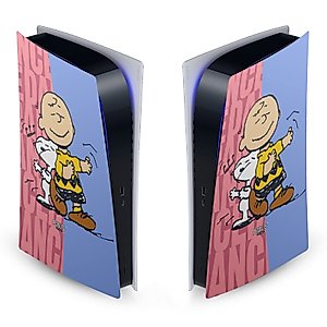 Head Case Designs Officially Licensed Peanuts Snoopy & Charlie Brown Character Graphics Vinyl Faceplate Sticker Gaming Skin Decal Cover Compatible With Sony PlayStation 5 PS5 Digital Edition Console