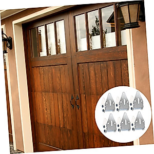 Angoily 6pcs Iron Garage Door Hinges Fix Garage Door Parts Heavy Duty Replacement Hinges